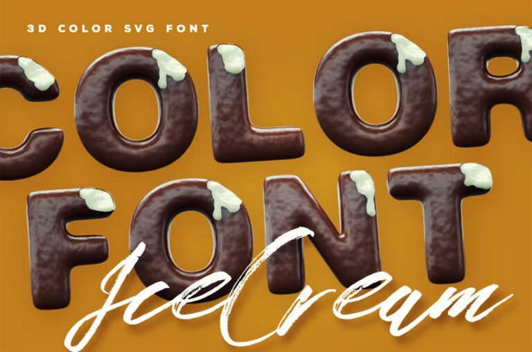 Ice Cream Color Font - FreeDaFonts