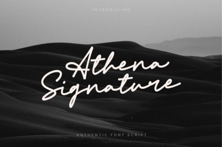 Athena Signature Font - FreeDaFonts