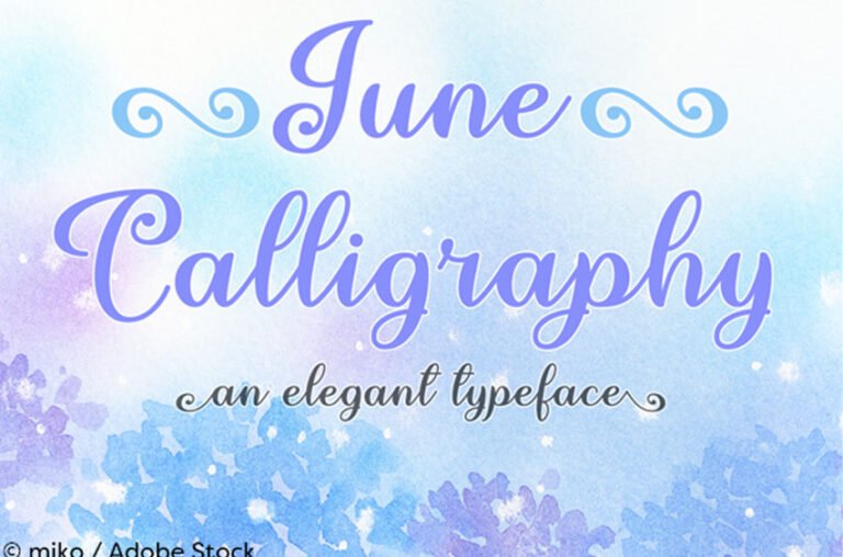June Calligraphy Font - FreeDaFonts