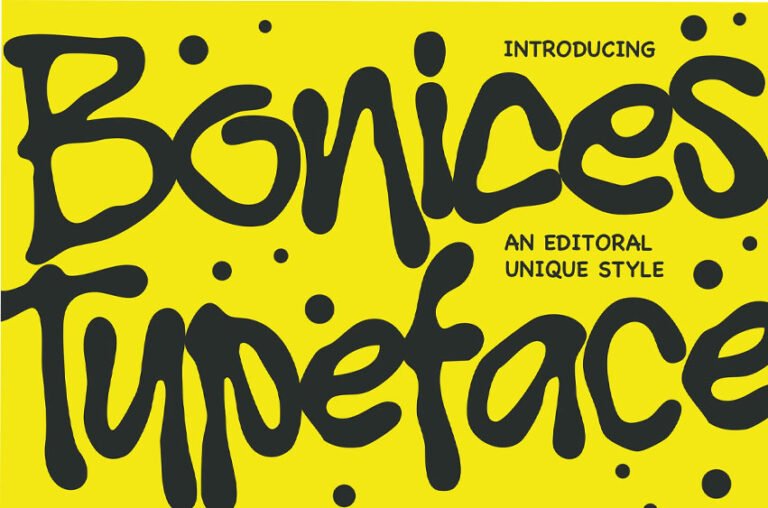 Bonices Typeface Font - FreeDaFonts