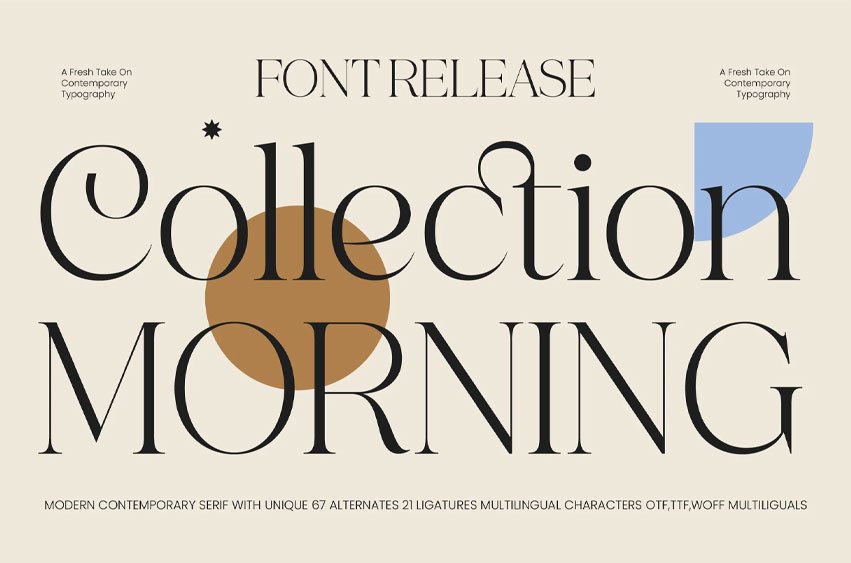 Collection Morning Font - FreeDaFonts