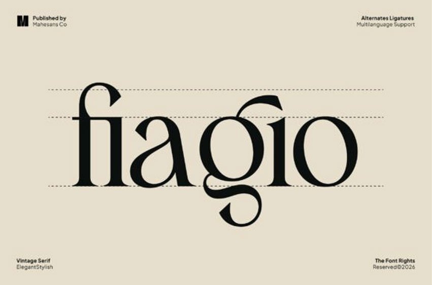 Fiagio Font - FreeDaFonts