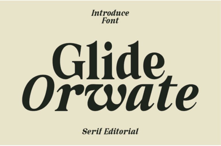 Glide Orwate Font - FreeDaFonts
