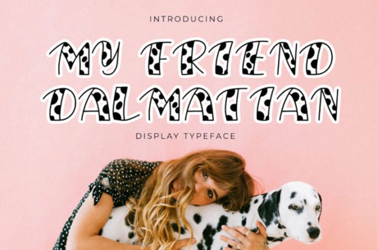 My Friend Dalmatian Font - FreeDaFonts