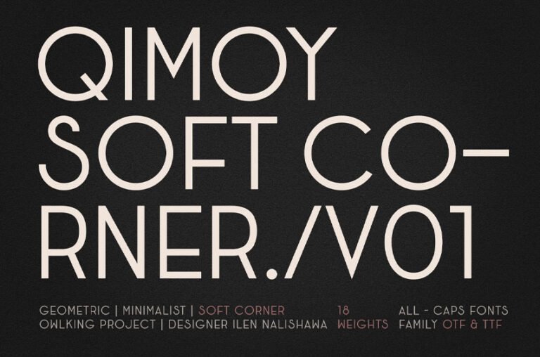 Qimoy Soft Corner Font - FreeDaFonts